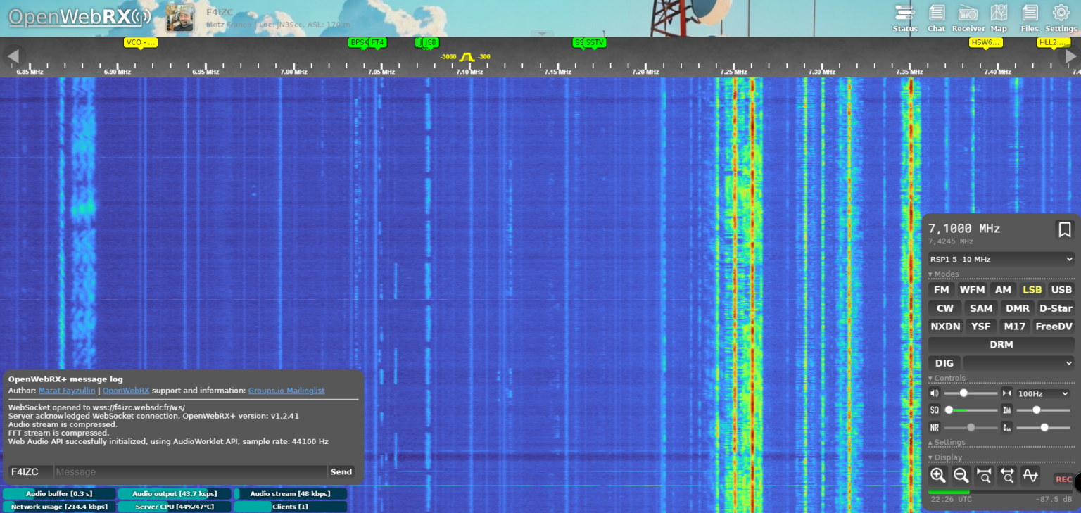 Créer un websdr sous OpenWebRX+ - Blog radioamateur de F4IZC